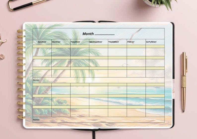 Easy Print Calendar/blank Month Calendar - Etsy