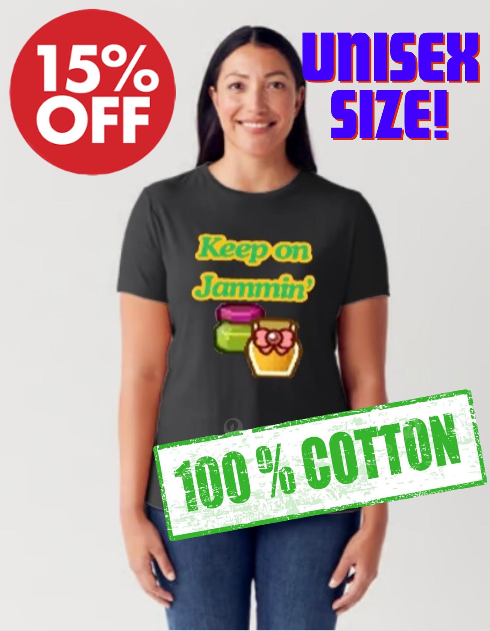 Paper Mario Jammin’ Jelly Short Sleeve T-shirt Unisex Adult Fun Sizes ...