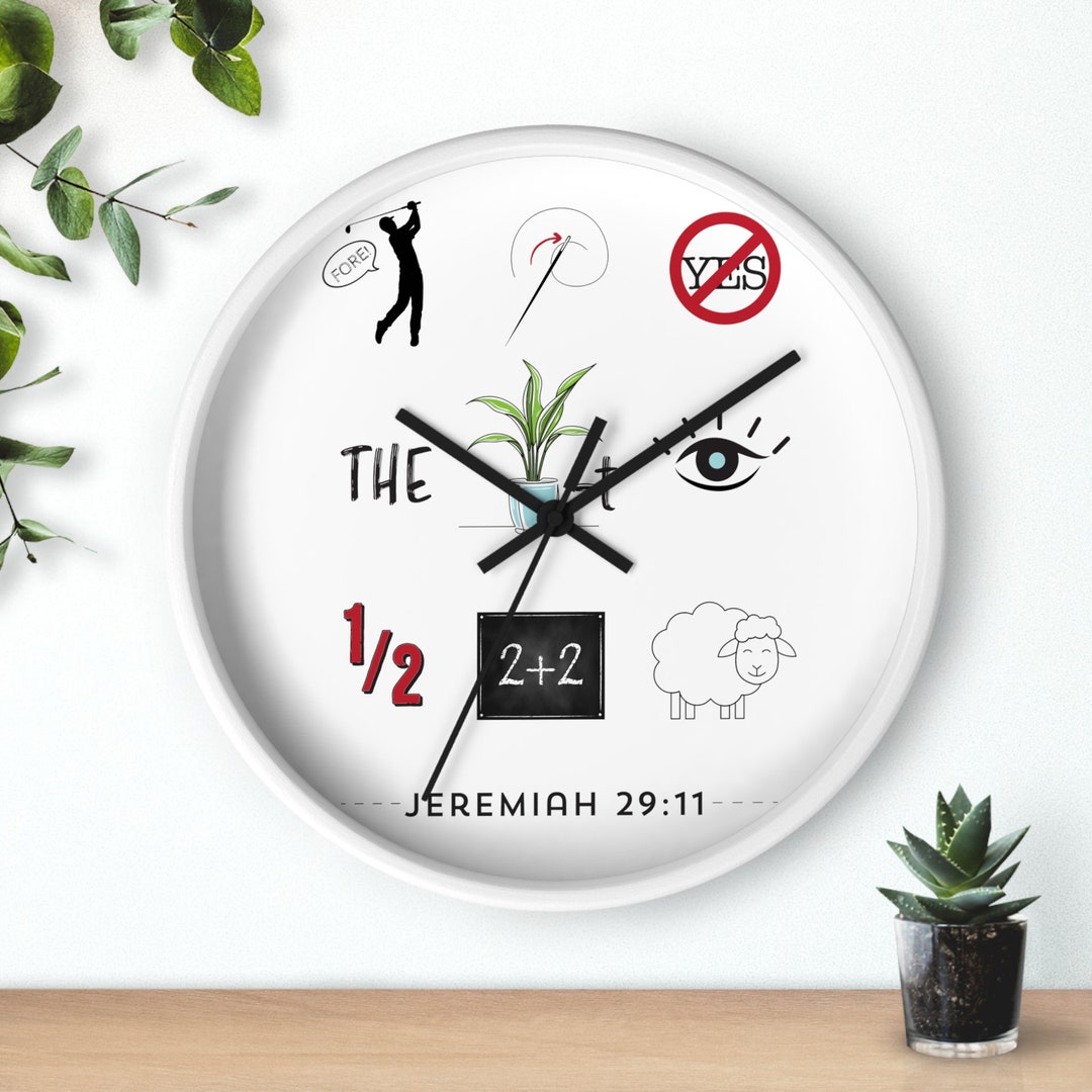 Jeremiah 29:11 Wall Clock, Christian Clock, Bible Verse Clock, Word of ...