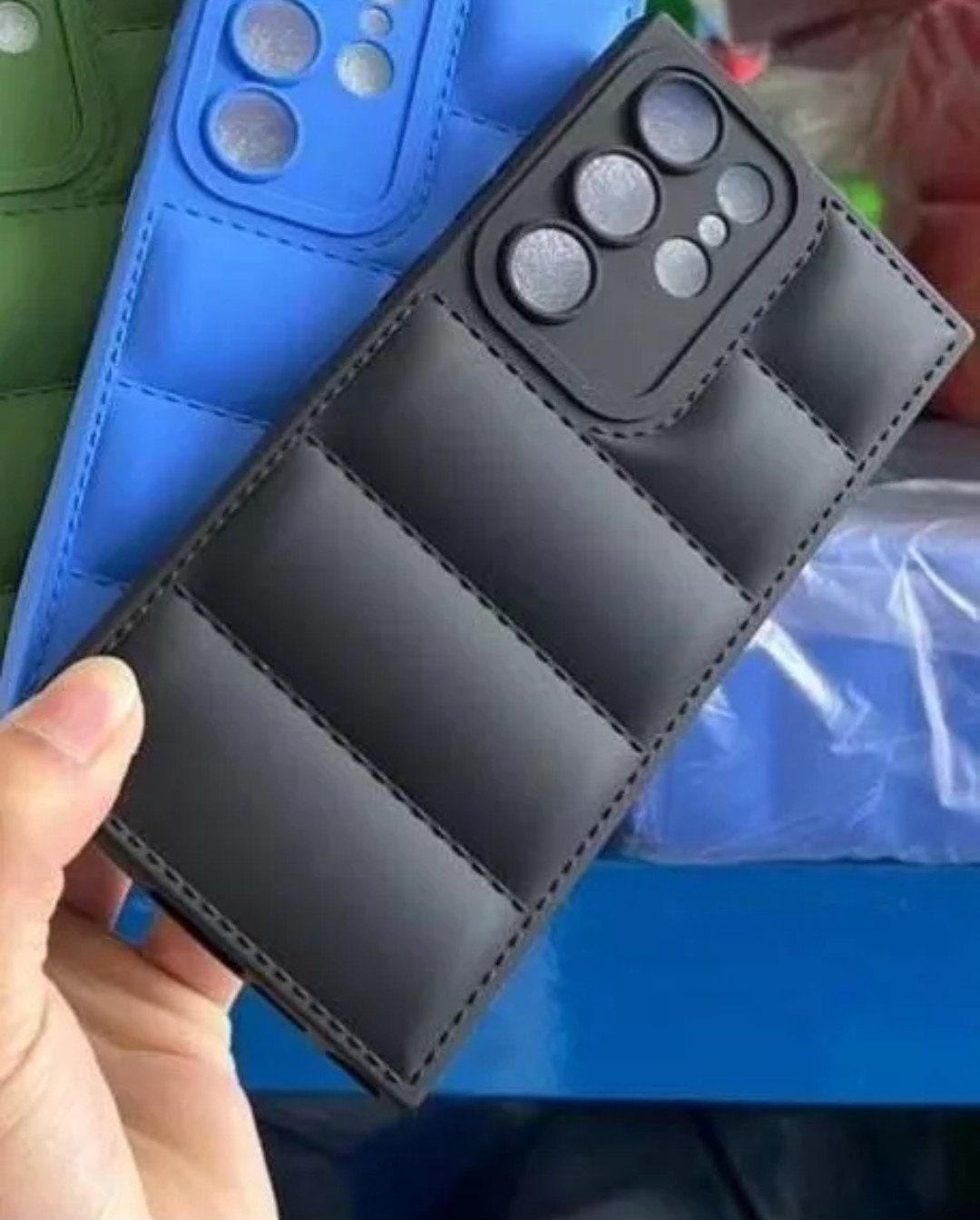 Samsung S23 Ultra Puffer Down Jacket Case Cover Black - Etsy