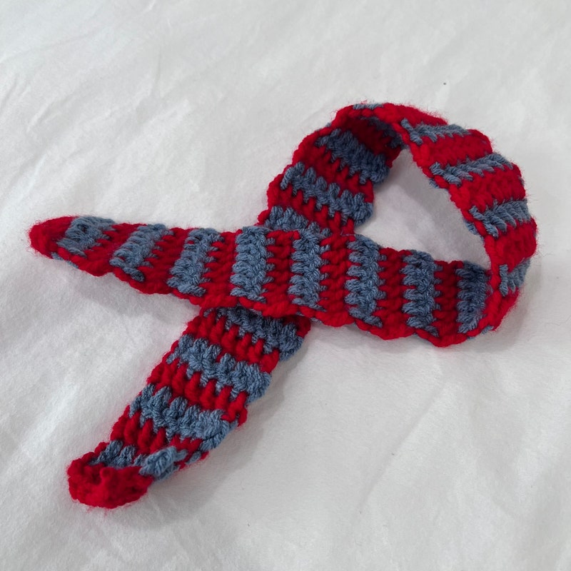 Knitted Red Scarf for Teddy - Etsy UK