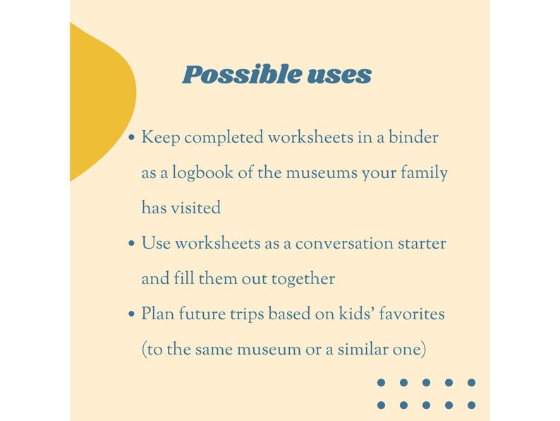 Museum Evaluation Worksheet for Kids Printable Museum Log Introduce ...