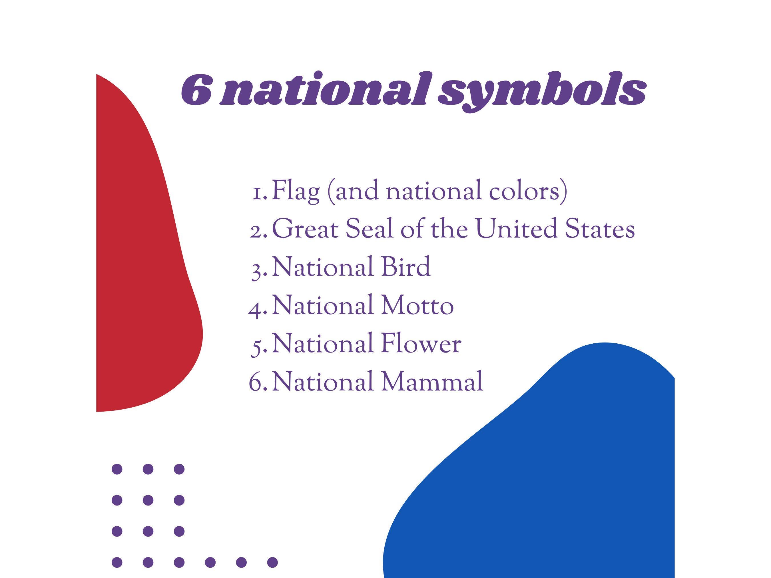 U.S. National Symbols Poster for American History or Civics/government ...
