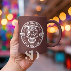 Skulls, Skull Design, Skull Police Design, Sublimation, Coffee Mug ...