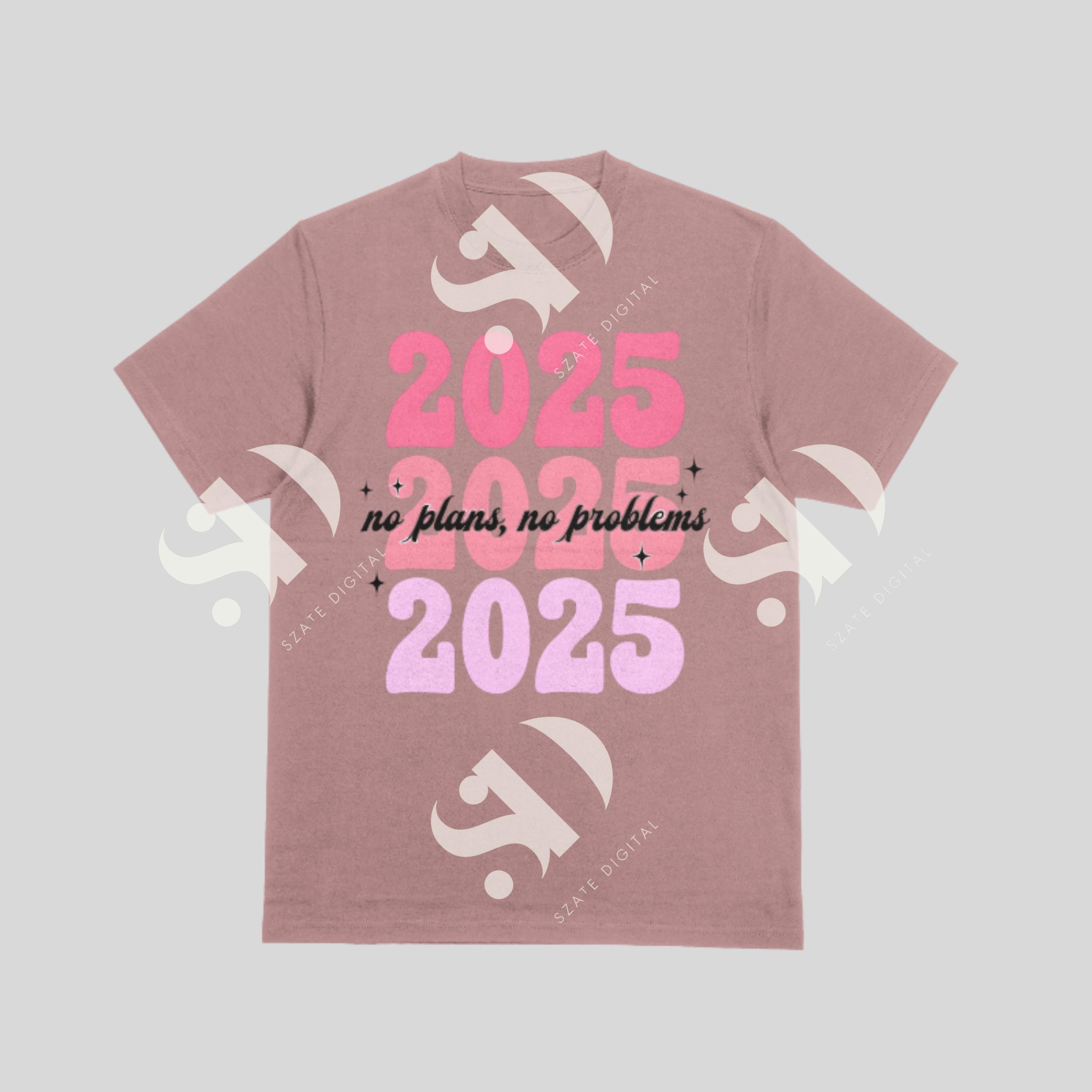 2025 No Plans No Problem, New Year T-shirt Design, Sublimation Design ...