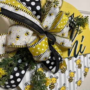 Handmade Bumble Bee Welcome Sign - Yellow and Black Bee-themed Decor ...