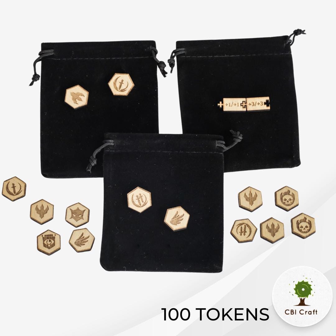 100 MTG Tokens Counters Magic the Gathering Tokens and Ability Mtg ...