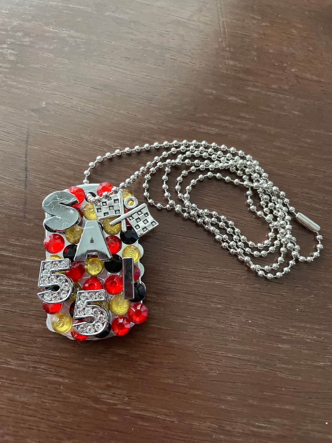 Formula 1 Ferrari, Carlos Sainz Necklace - Etsy