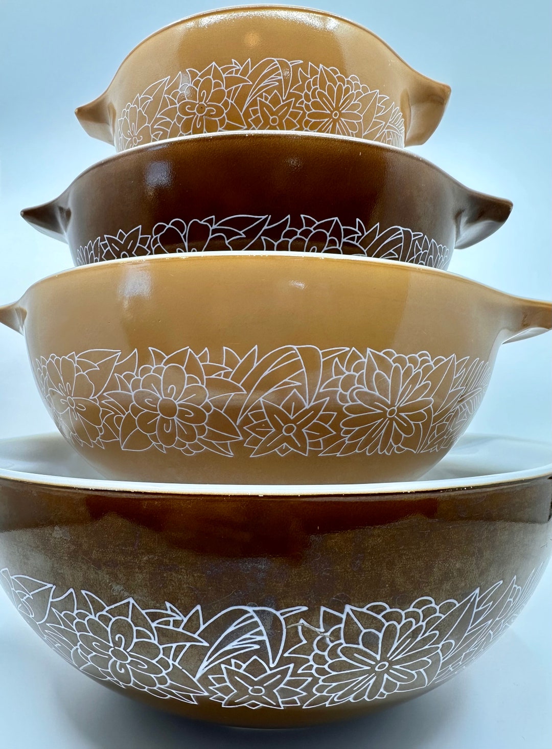 Pyrex Vintage Woodland Pyrex Cinderella Mixing Bowl Set Neutral ...