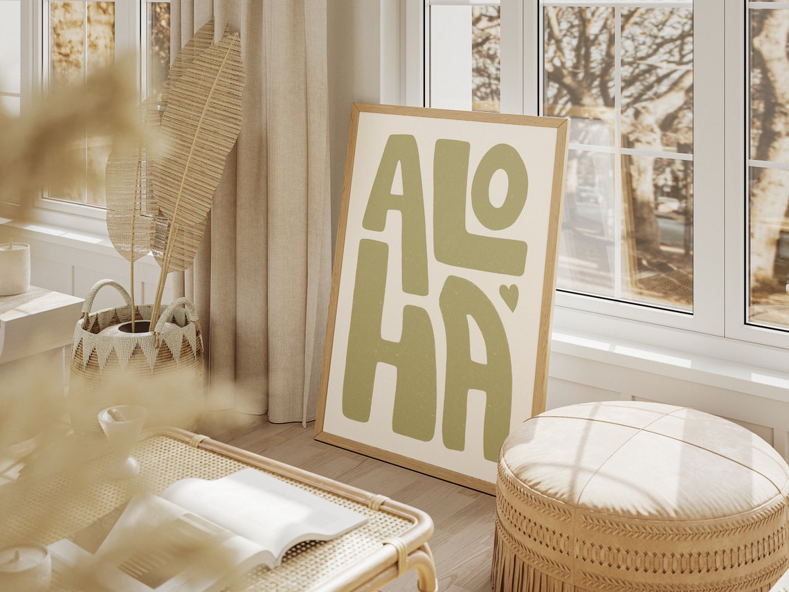 Summer Wall Art, Aloha Poster, Quote Art, Summery Vibes Printable Art ...