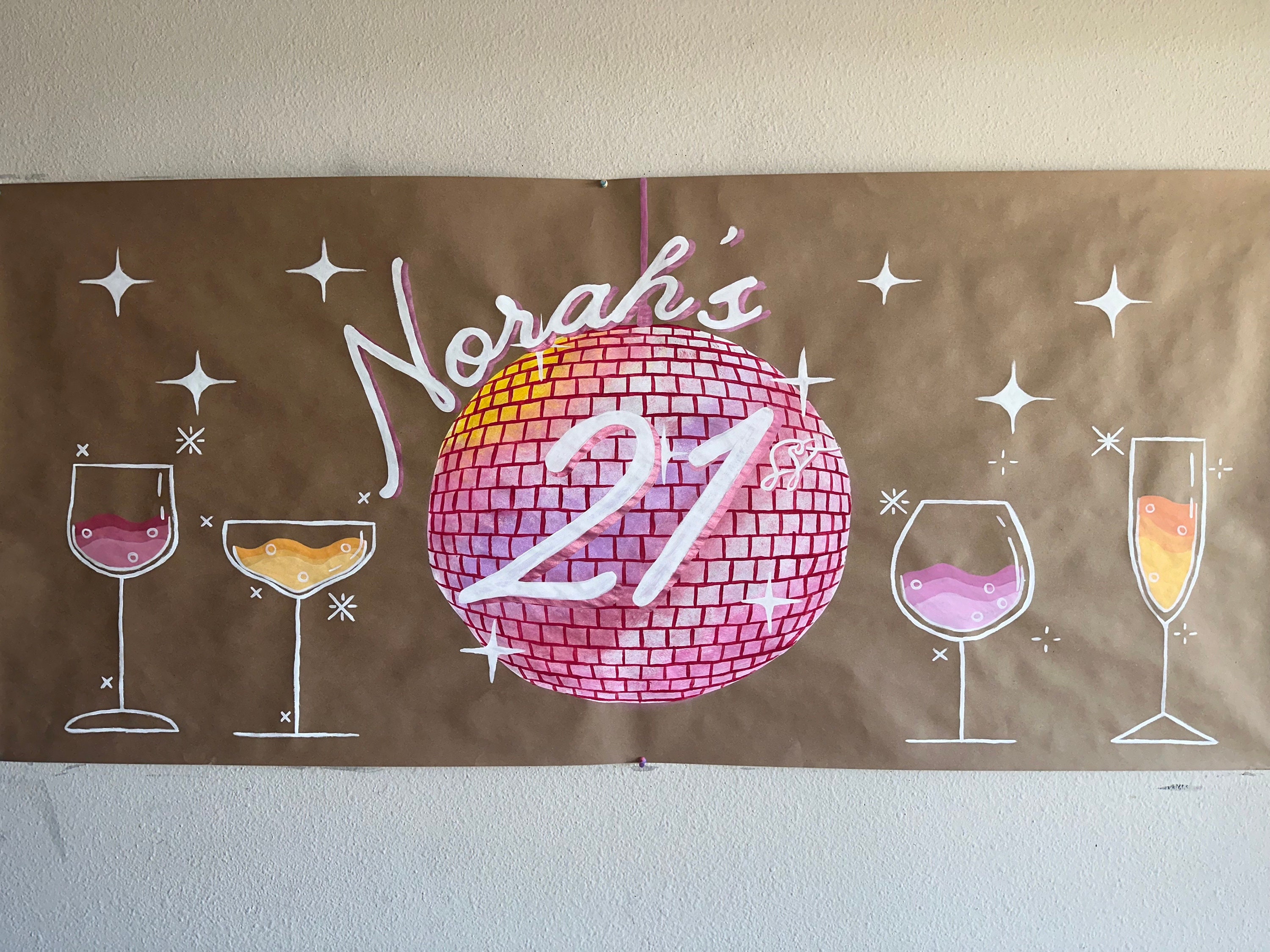 21st Birthday Banner Custom, Hand Painted Sign for Events - Etsy