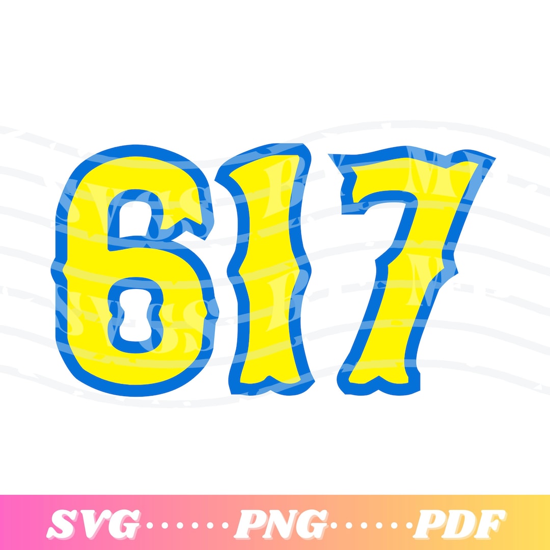 617 | Boston Area Code | Red Sox Font Style | SVG | PNG | PDF - Etsy