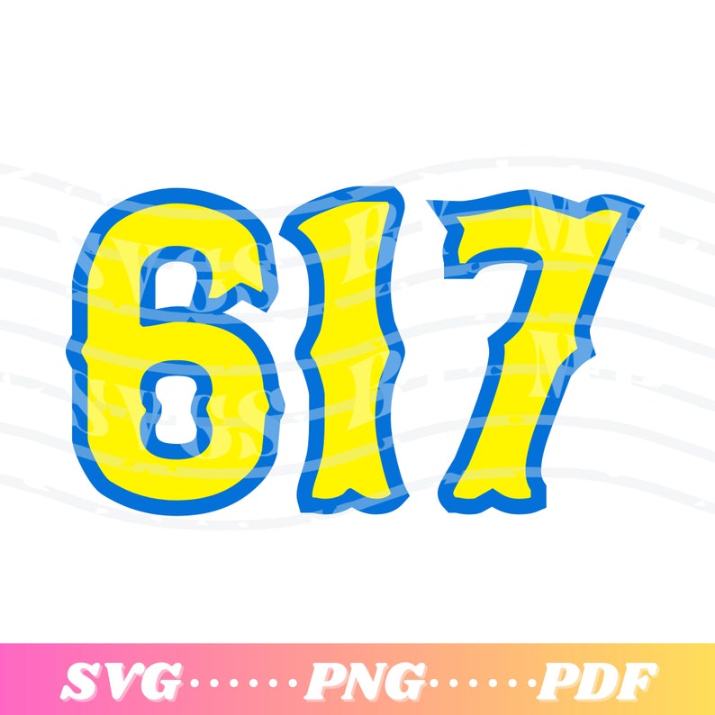 617 | Boston Area Code | Red Sox Font Style | SVG | PNG | PDF - Etsy
