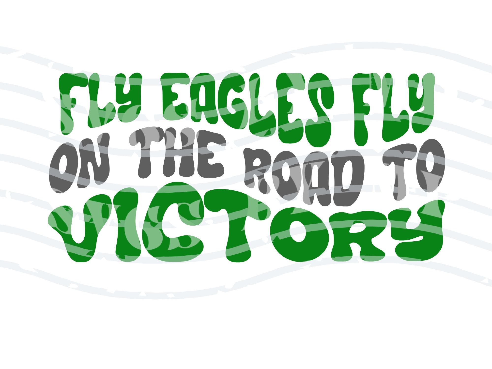 Fly Eagles Fly Wavy Text SVG - Etsy