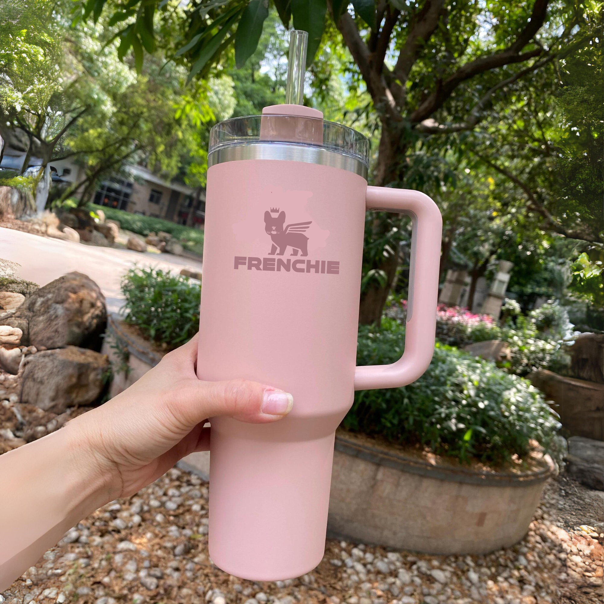 Stanley Tumbler Cup Inspired Logo Dupe | French Bulldog | Frenchie ...