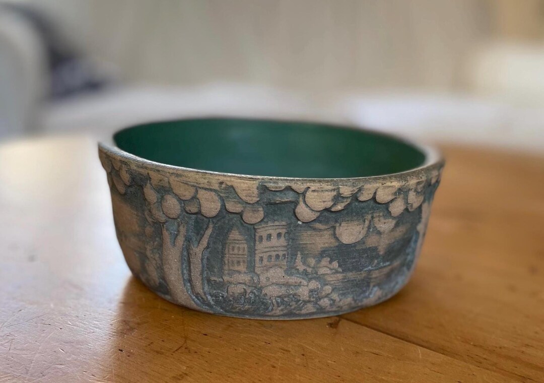 Antique Redwing Brush Pottery Bulb Pot - Etsy