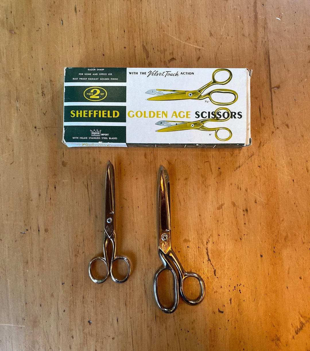 Vintage Sheffield Golden Age Sewing Scissors - Etsy