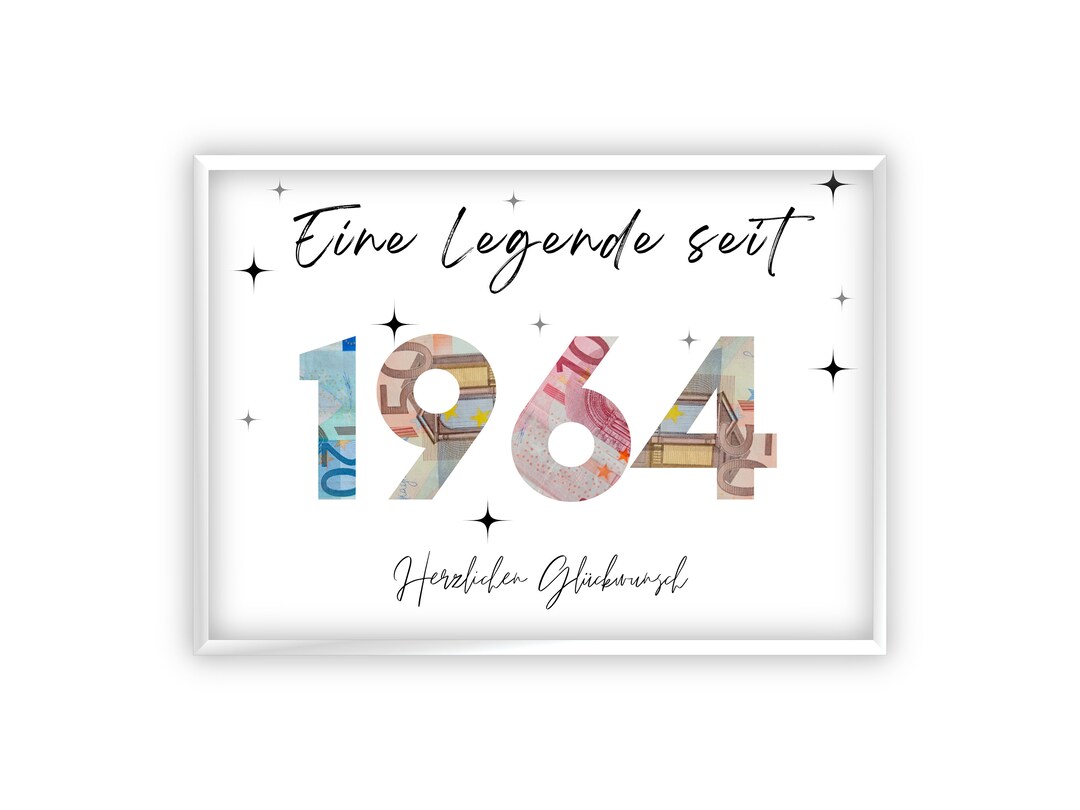 Cash Gift for 61st Birthday | 1964 | Give Money Creatively | Your First ...