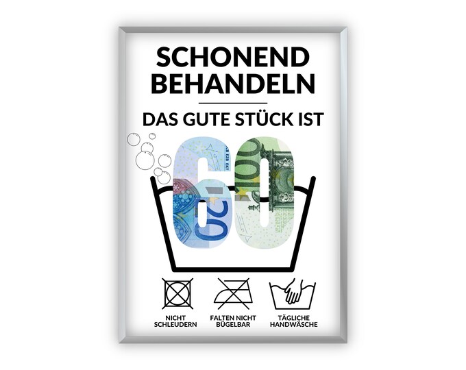 Geburtstag Geldgeschenk 60 Jahre Vorlage zum Selbstausdrucken | Lustige ...