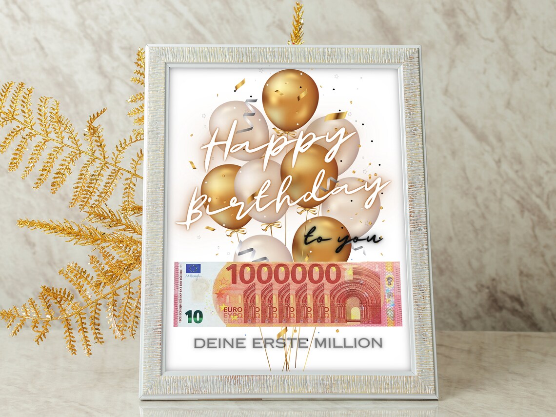 Money Gift for a Birthday | A4 | Give Money Away Creatively | Your ...