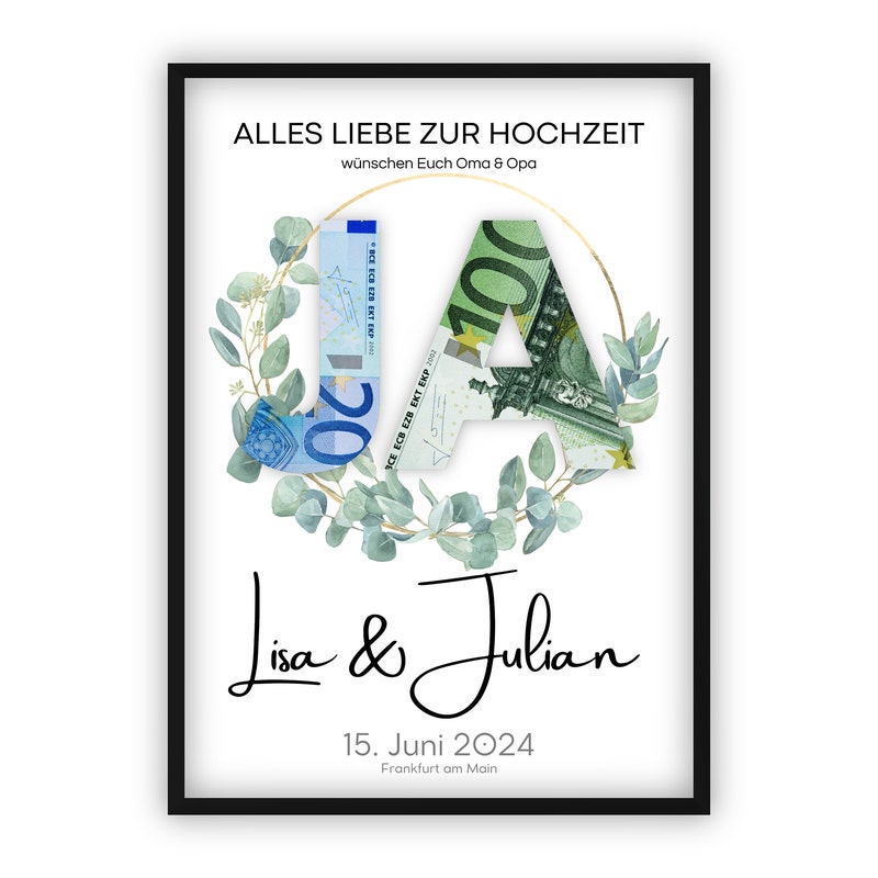 Geldgeschenk bilderrahmen - Etsy.de