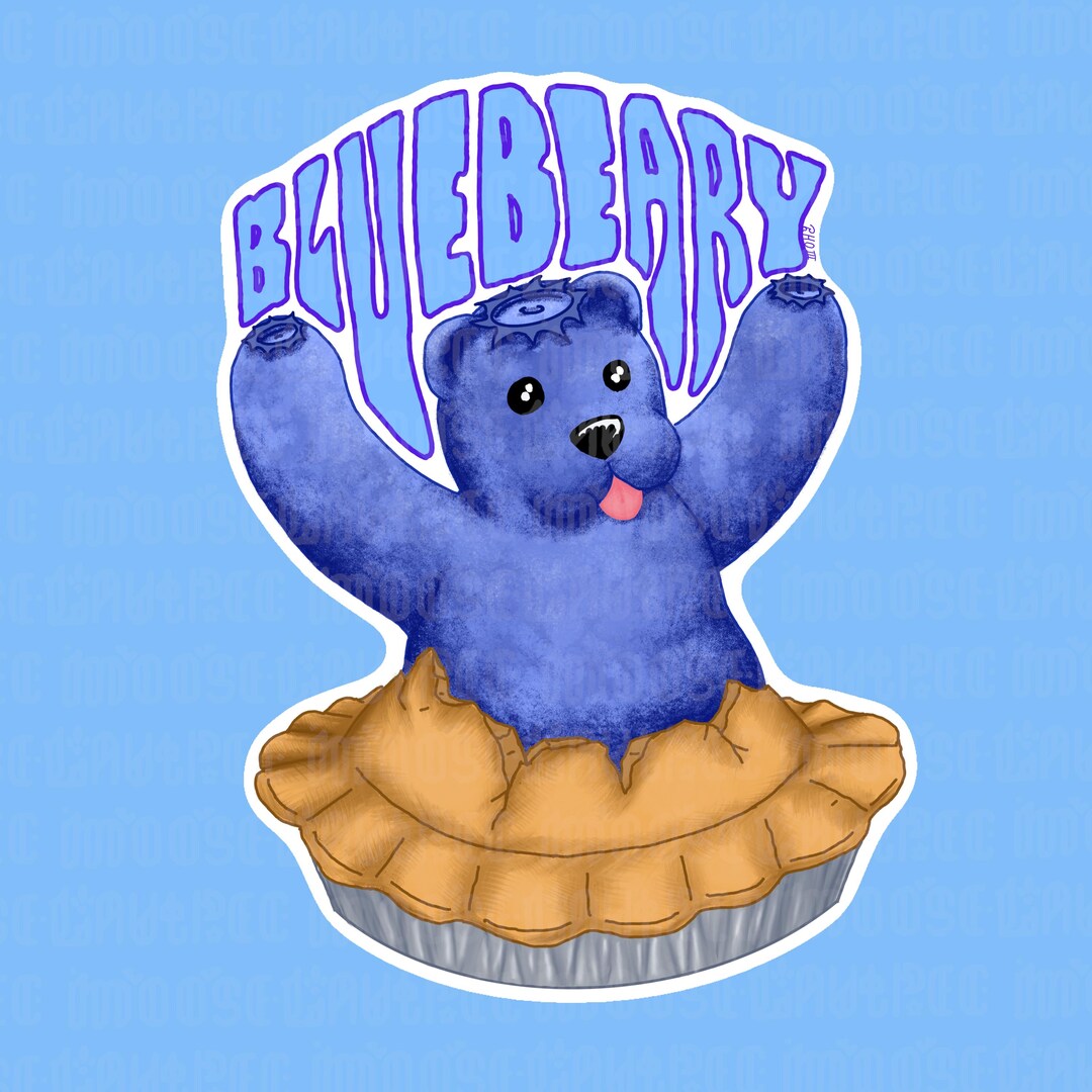 Bluebeary Sticker; Vinyl Sticker - Etsy