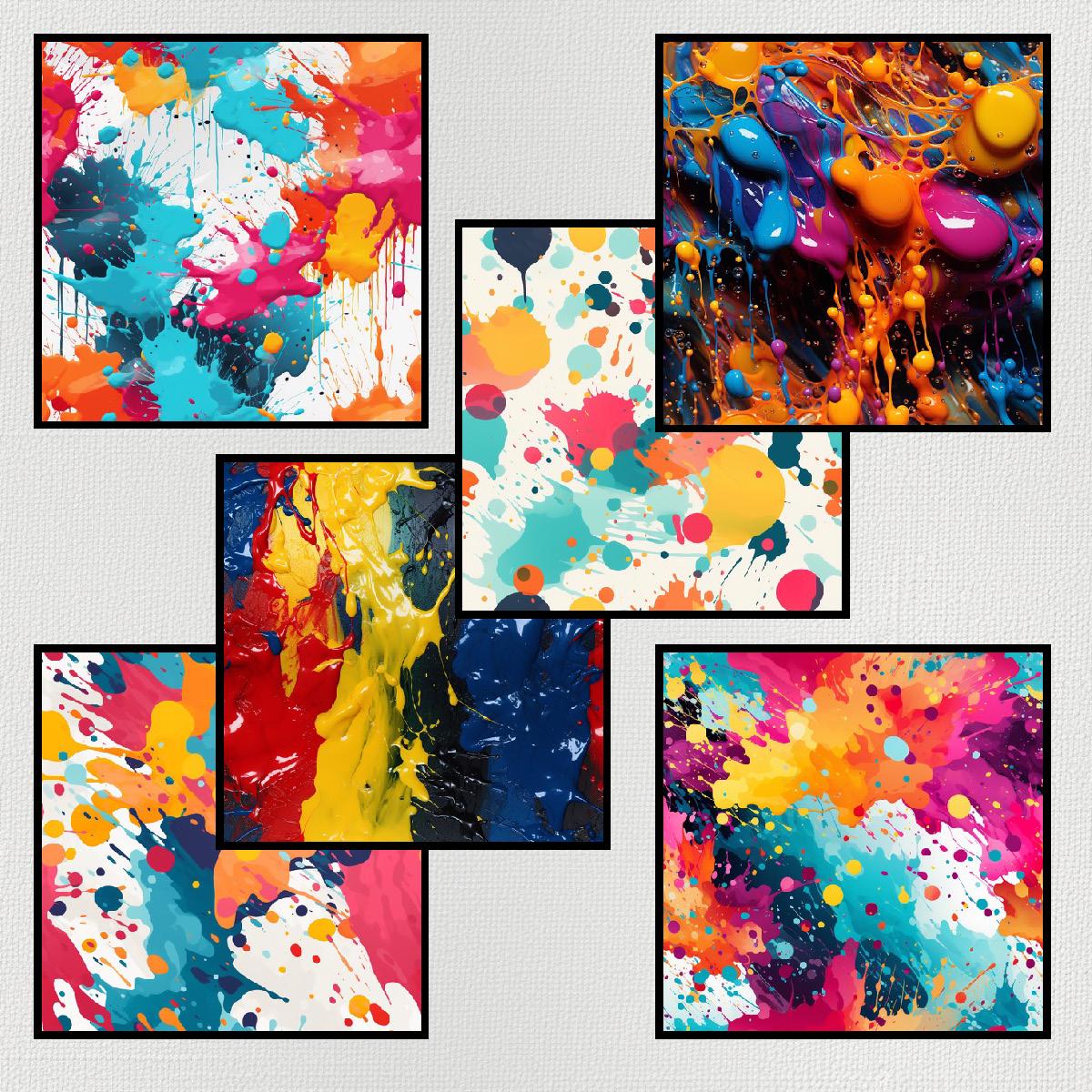 Splatter Styles 12 Digital Seamless Splatter Patterns - Etsy