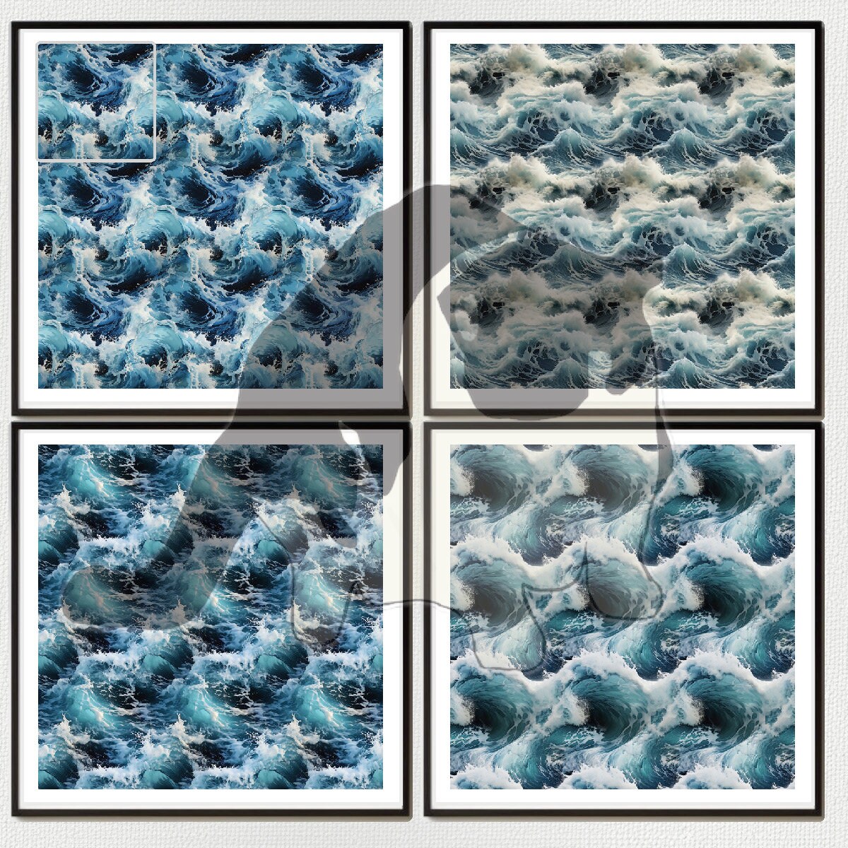 Waves of Wonder - 12 Digital Seamless Patterns! Catch a Wave of ...