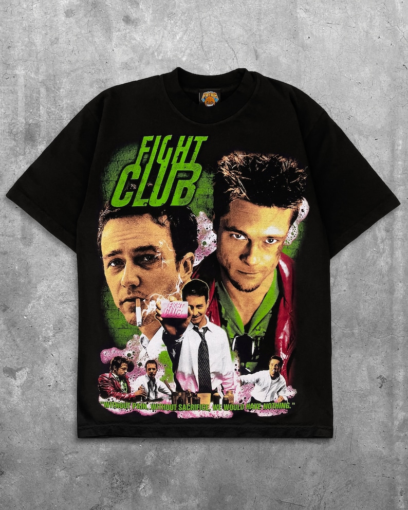Fight Club Movie Bootleg Vintage Rap Tee T-shirt - Etsy