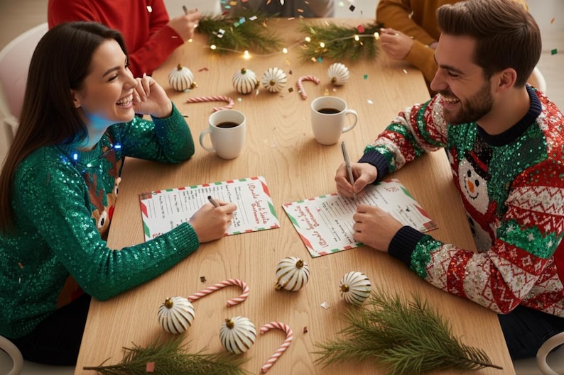 Secret Santa Questionnaire: Fun Christmas Gift Exchange Form (digital ...