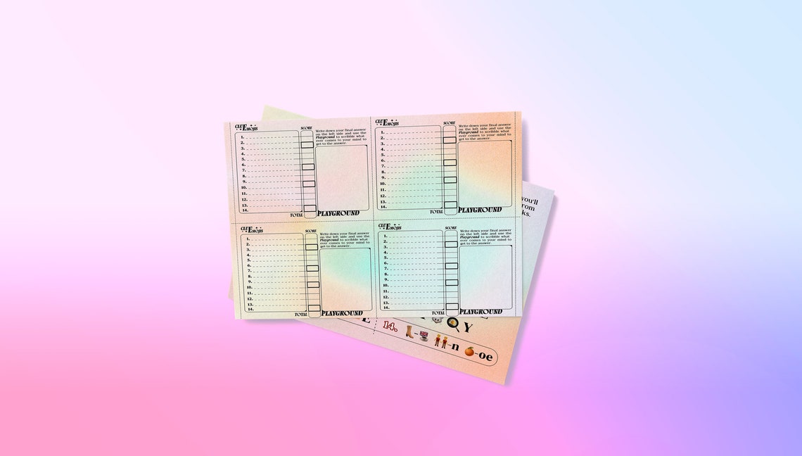 Cluemojis - Fun and Creative Printable Emoji Game for Deciphering Words ...