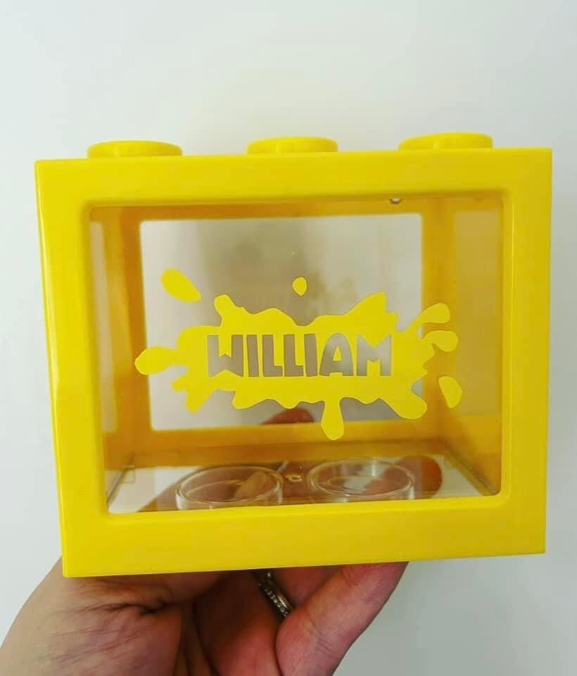 Personalised Lego Money Box, Lego Money Box for Kids - Etsy UK