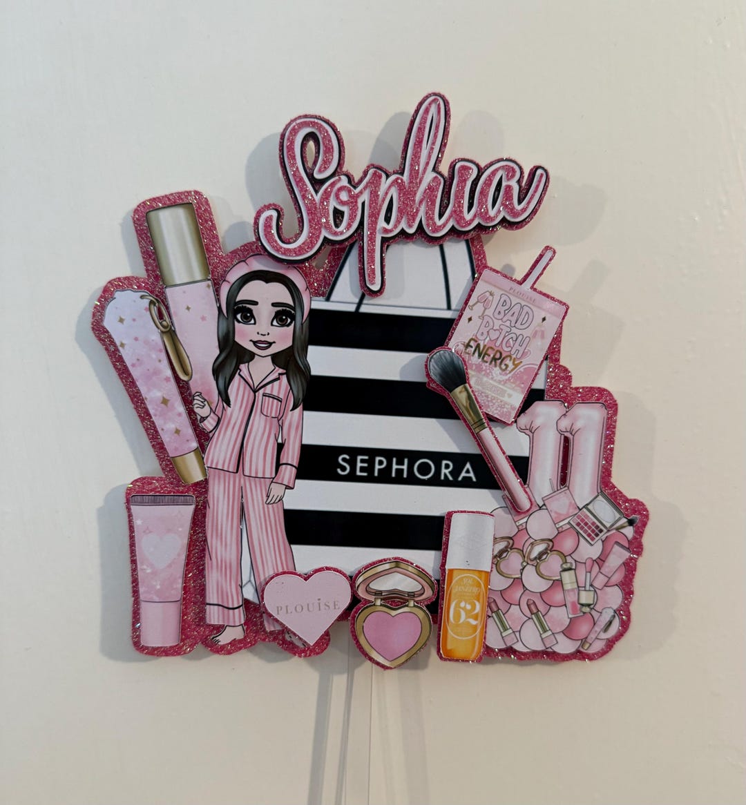 Personalized Makeup Dolly Birthday Cake Topper - Etsy UK