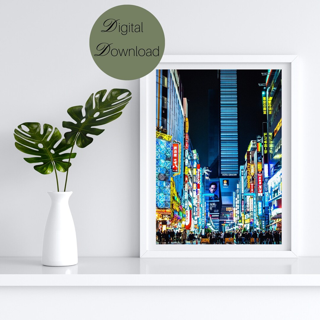 Printable Tokyo Poster, Poster of Tokyo, Printable Poster, Digital Art ...