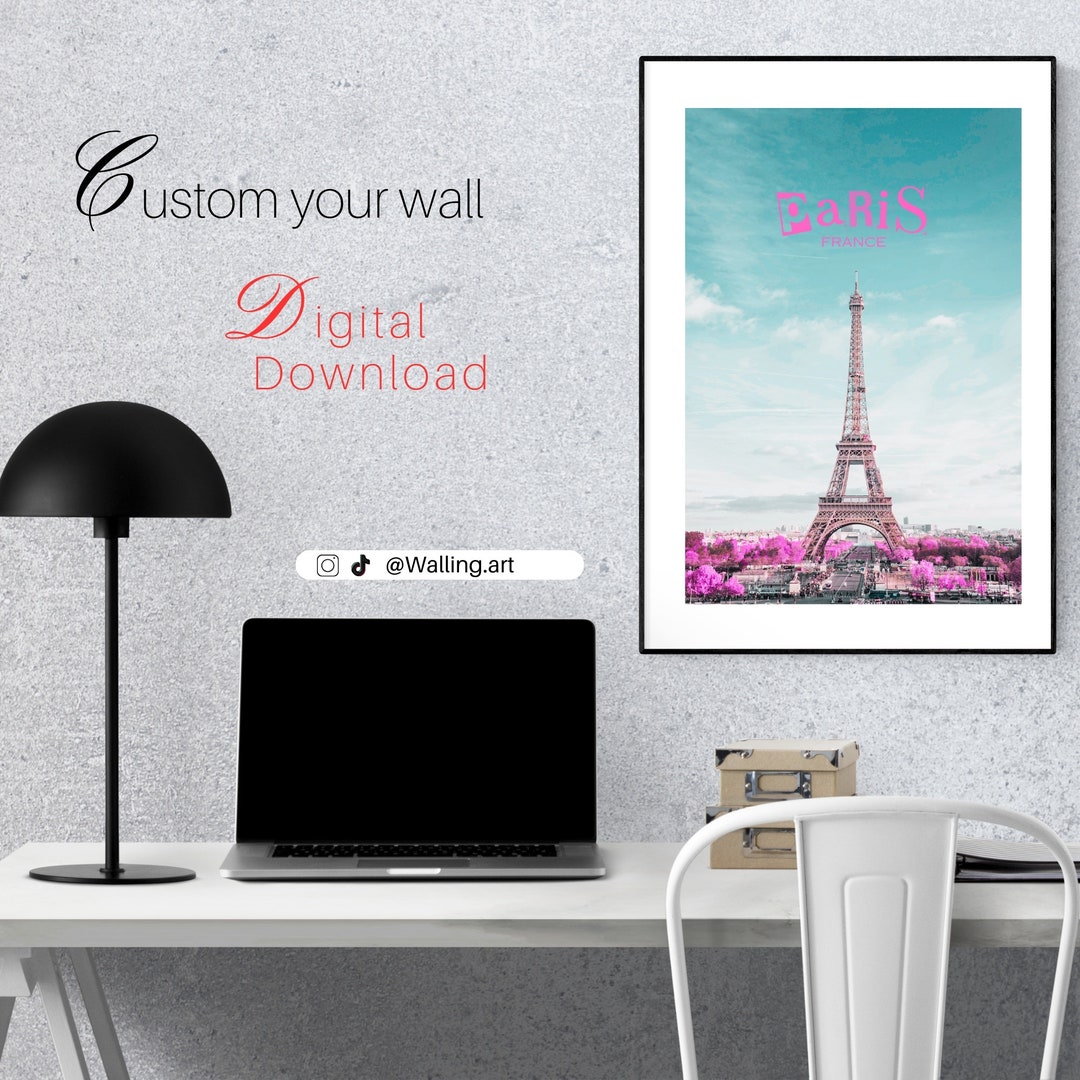 Printable Paris Poster, Poster of Paris, Printable Poster, Digital Art ...