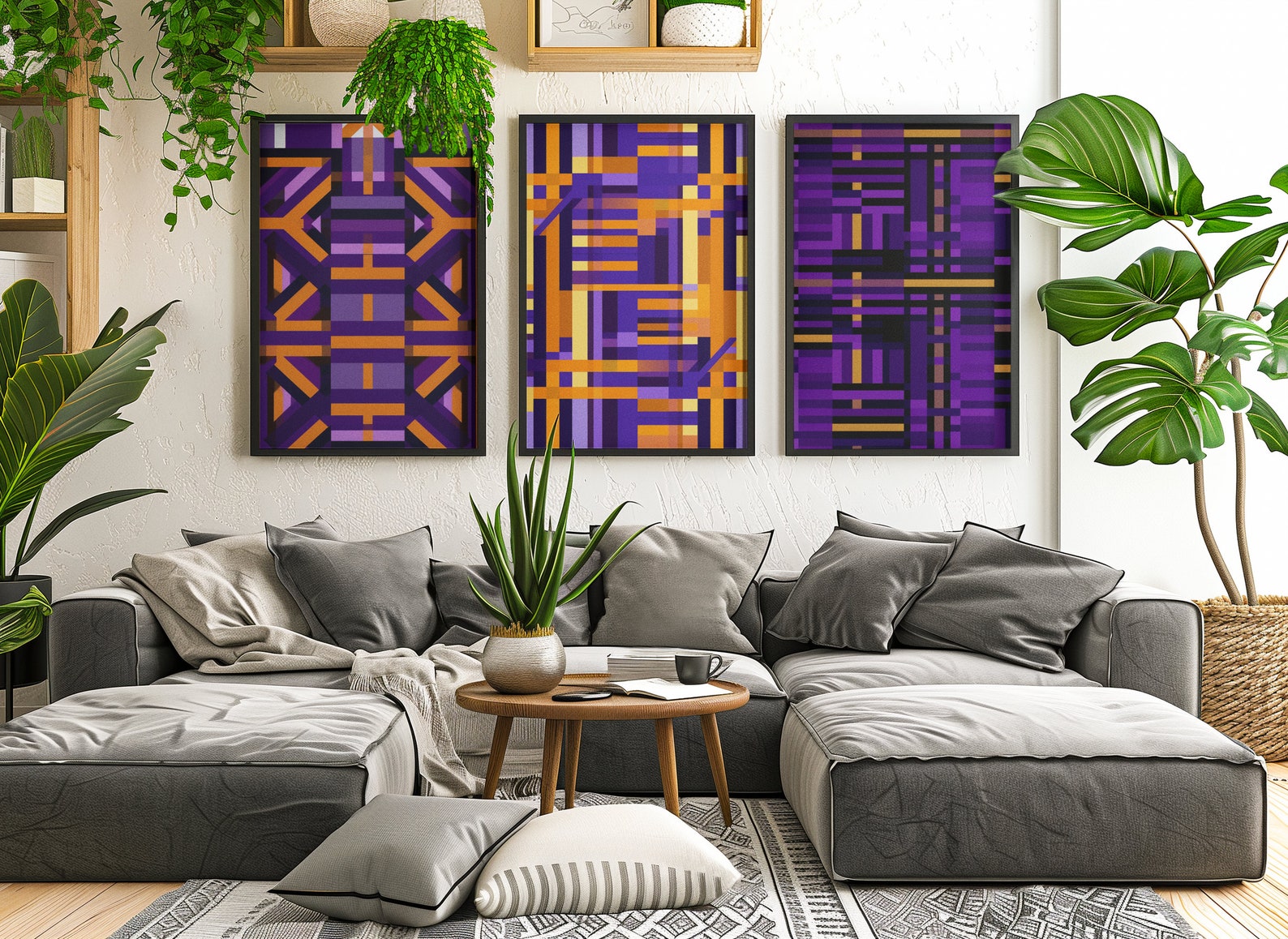 Purple Kente Cloth Seamless Patterns: 12 PNG African Textile Designs ...