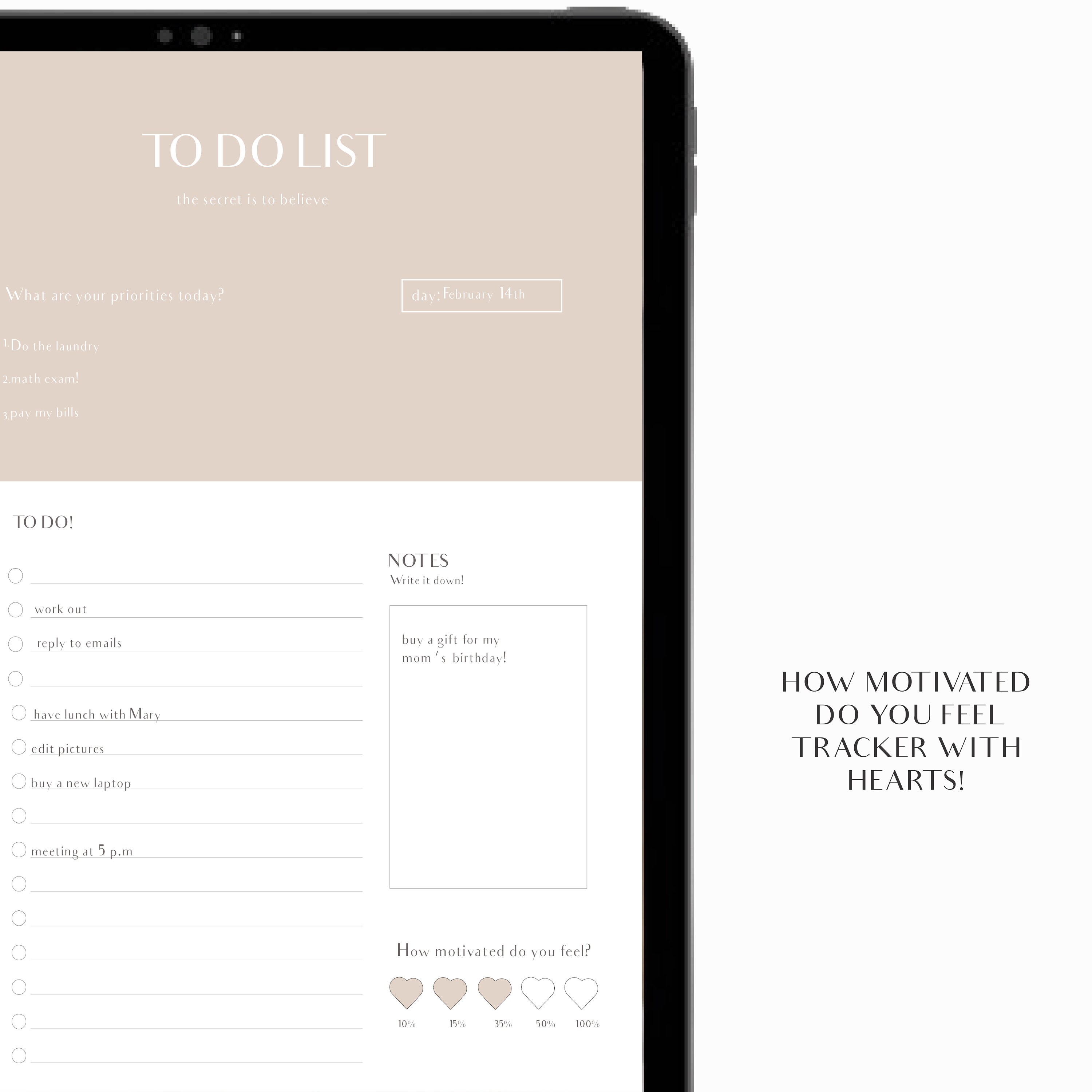 Daily to Do List Goodnotes 2024 Template Daily to Do List,digital ...
