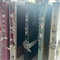 Whimsigoth Bookmark: Dark Green Velvet Ribbon, Skeleton & Mushroom ...