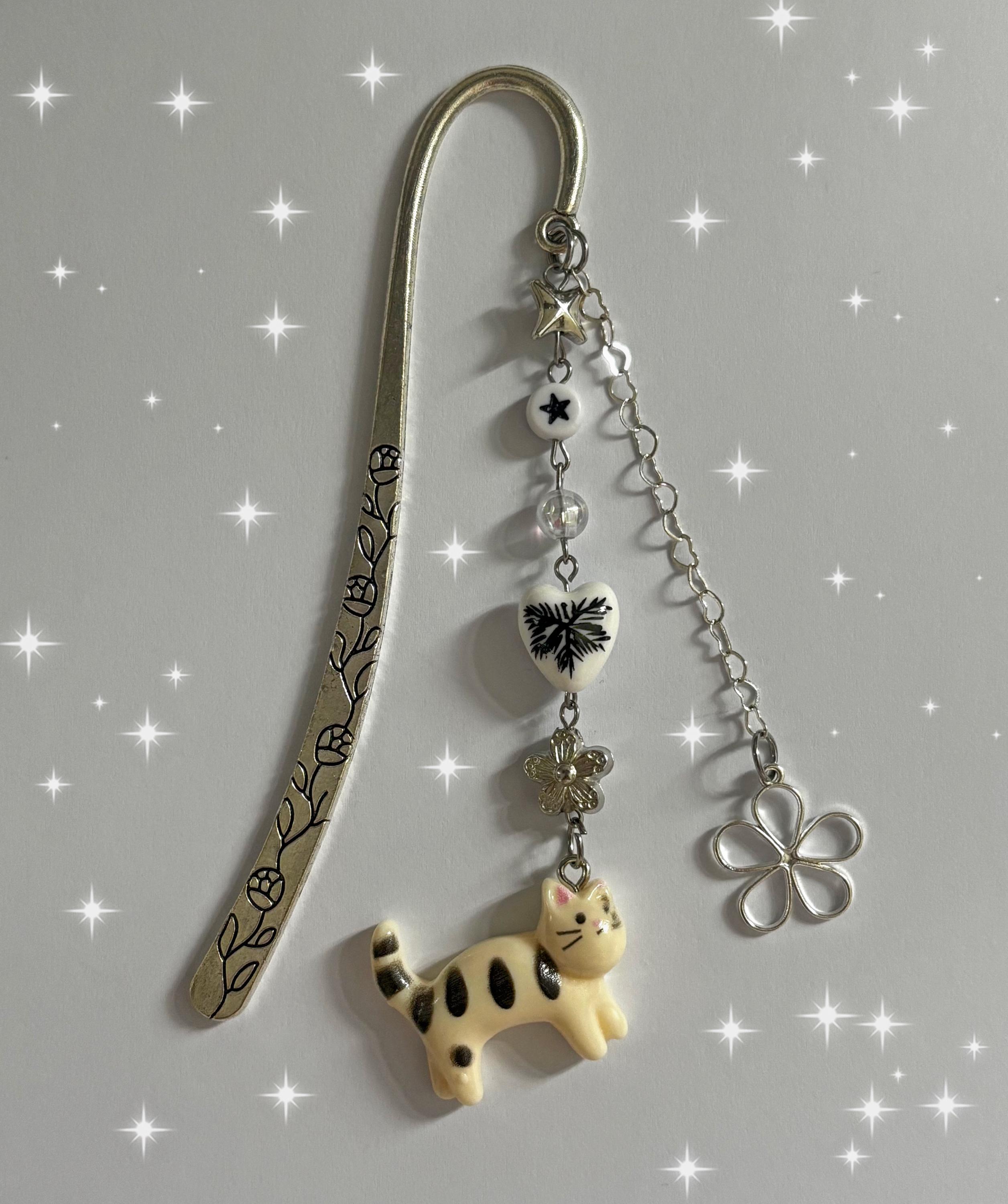 Cat Whimsical Beaded Bookmarks - Fairycore Maximalism Cottagecore ...
