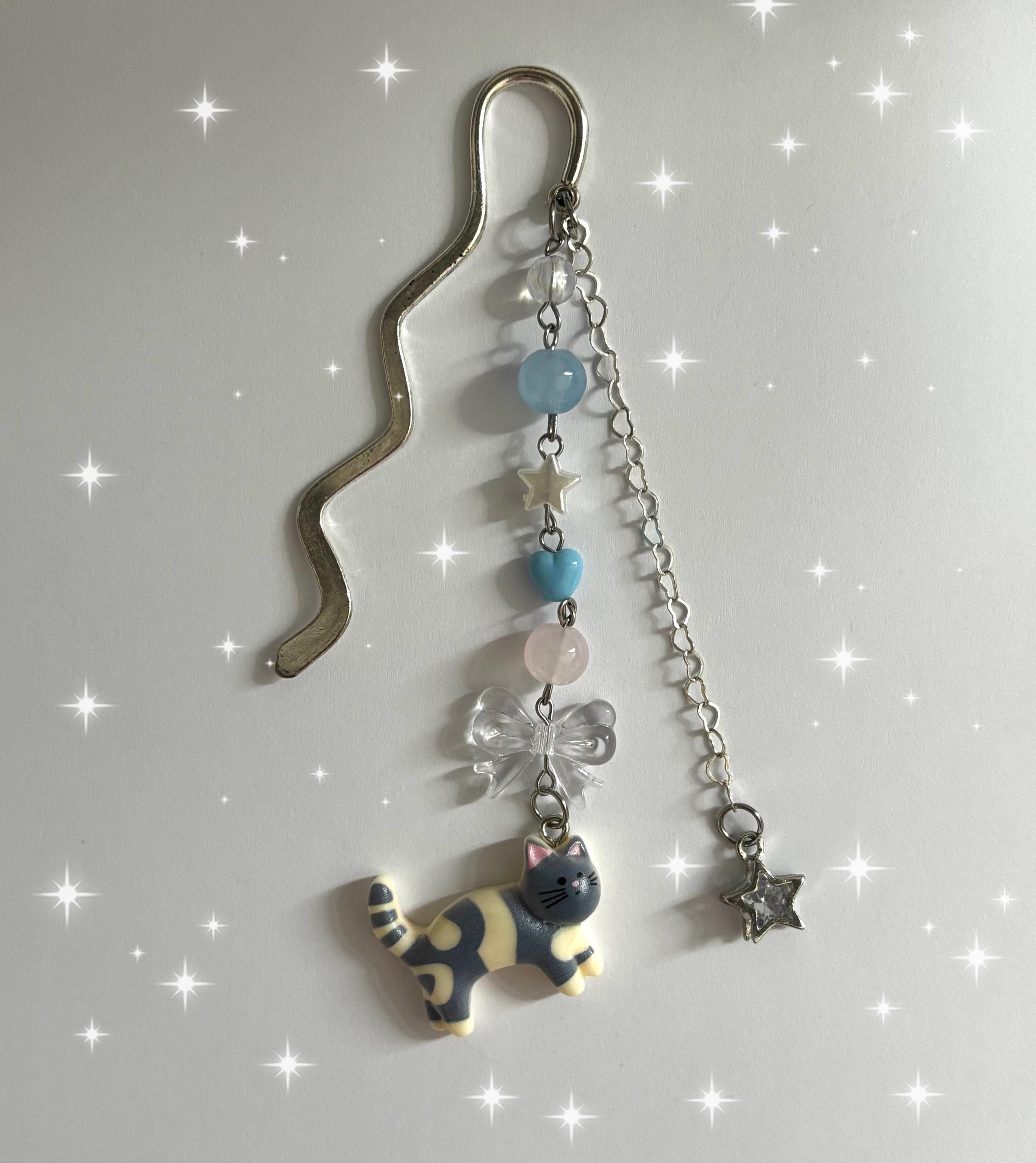 Cat Whimsical Beaded Bookmarks - Fairycore Maximalism Cottagecore ...