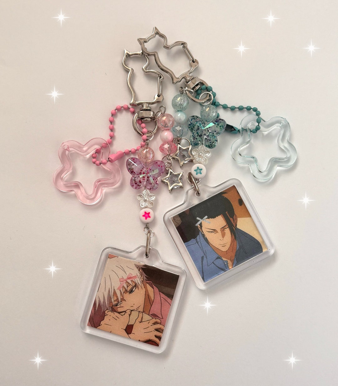 Matching Gojo and Geto Keychains - Etsy