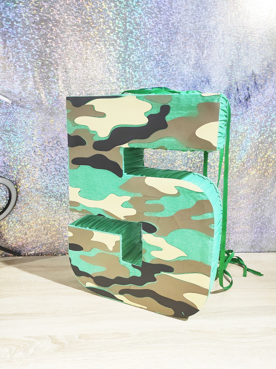 Custom Number Pinata, Pinata for Kids, Green Pink Flower Birthday ...