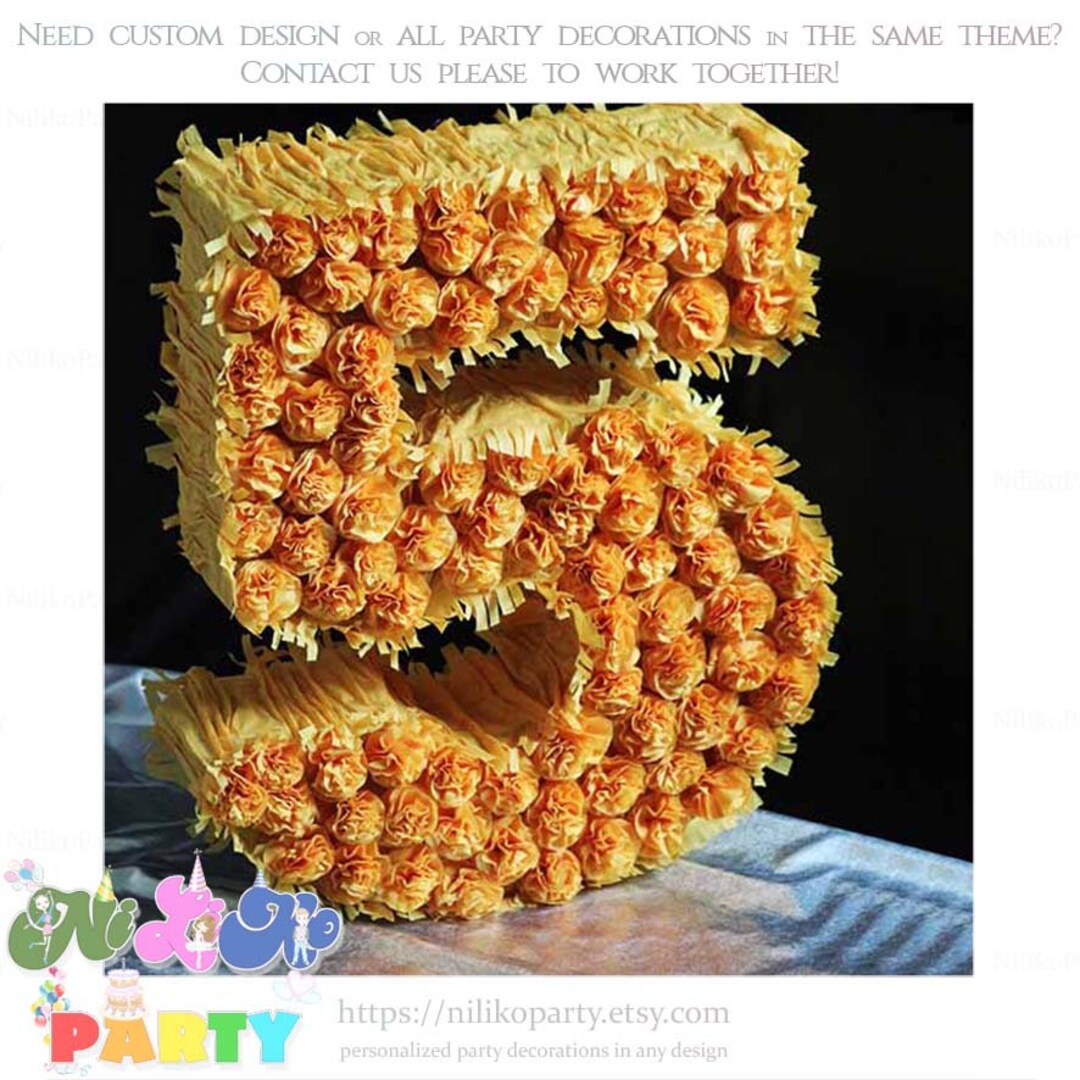 Number Pinata, Custom Birthday Pinata, Pinata for Kids, Jungle Safari ...