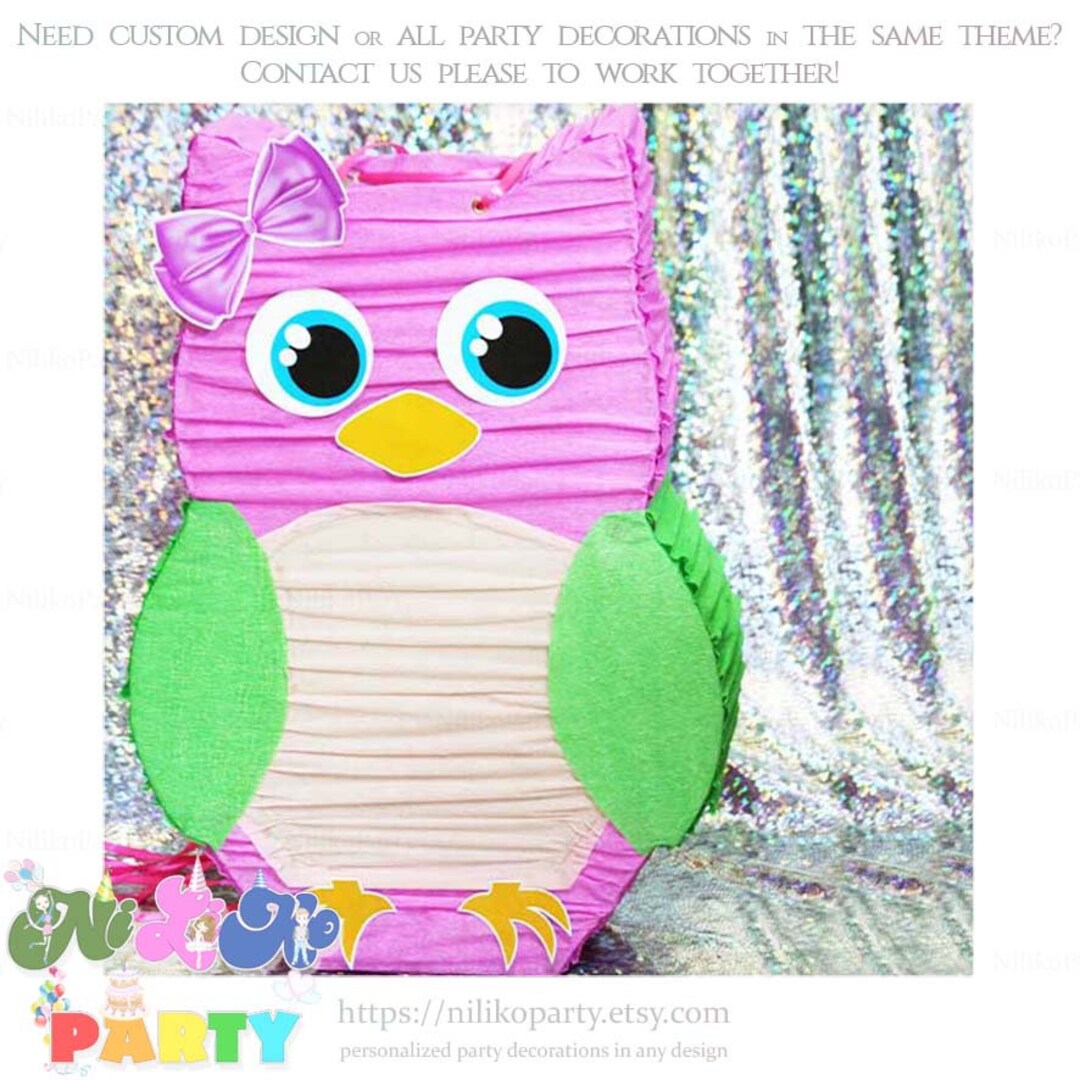 Pinata Owl, Custom Birthday Pinata Fun Game, Pinata for Kids, Character ...
