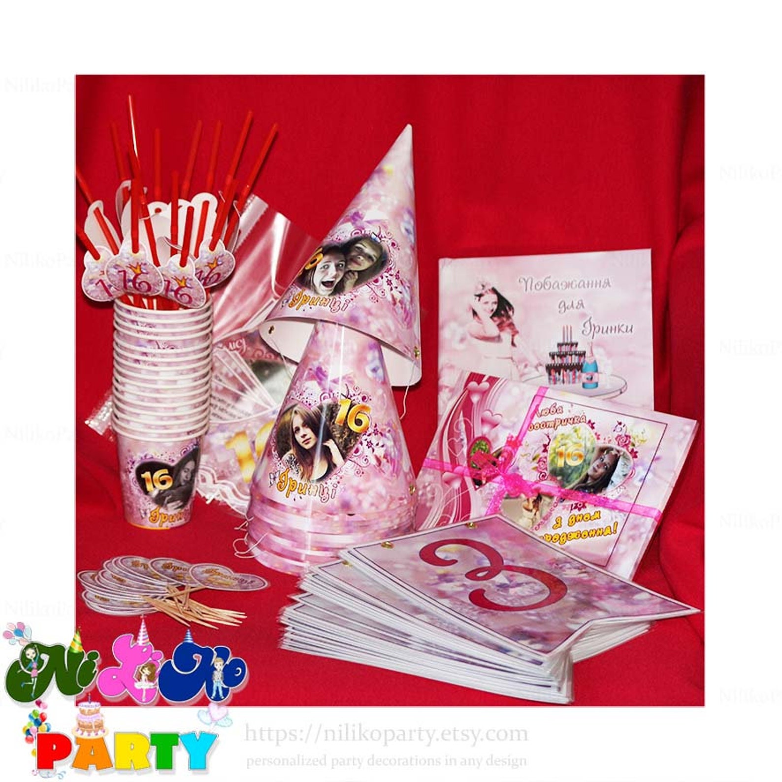 Custom Number Pinata, Pinata for Kids, Green Pink Flower Birthday ...