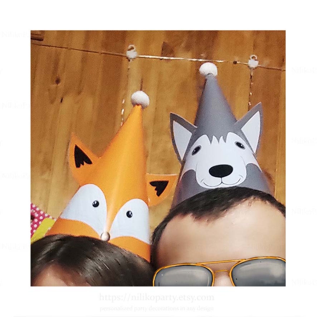 Birthday Woodland Animals Custom Hats, Personalized Hat Girl Forest ...