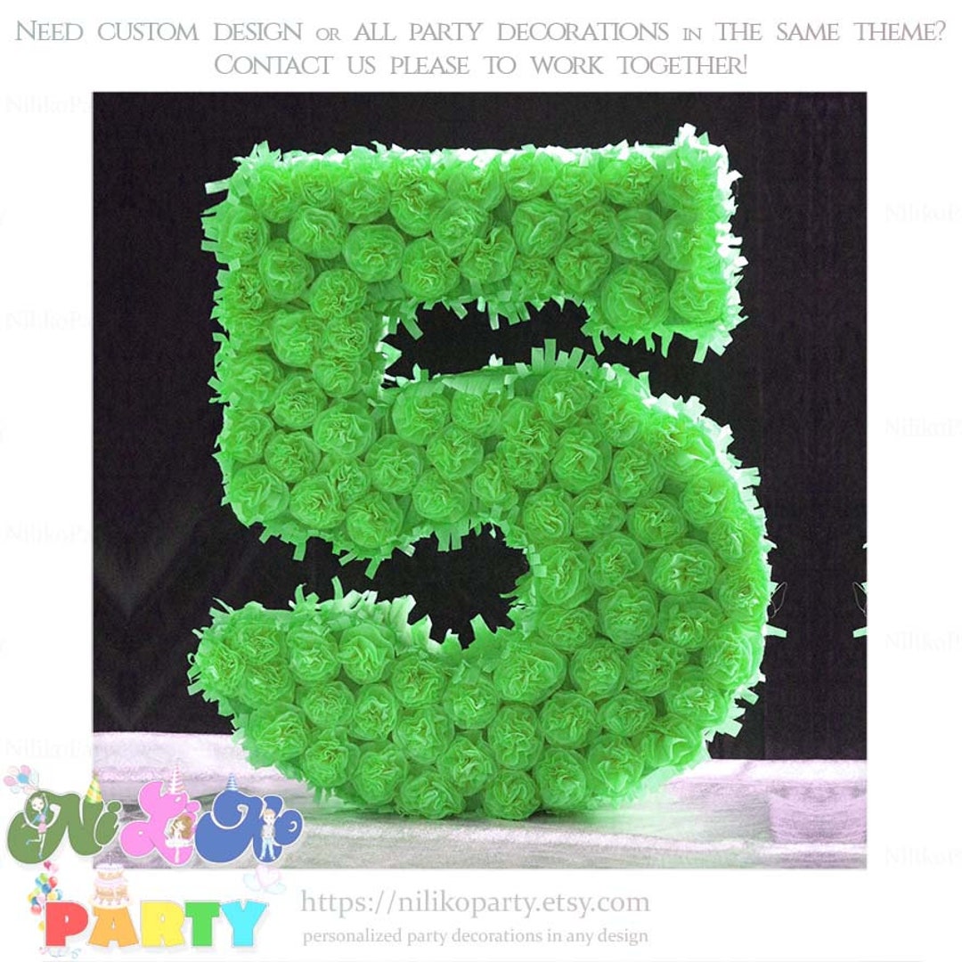 Custom Birthday Pinata, Number Pinata, Pinata for Kids, Jungle Safari ...