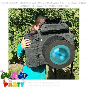Pinata Photo Camera, Pinata for Adults, Black Camera Birthday Pinata ...