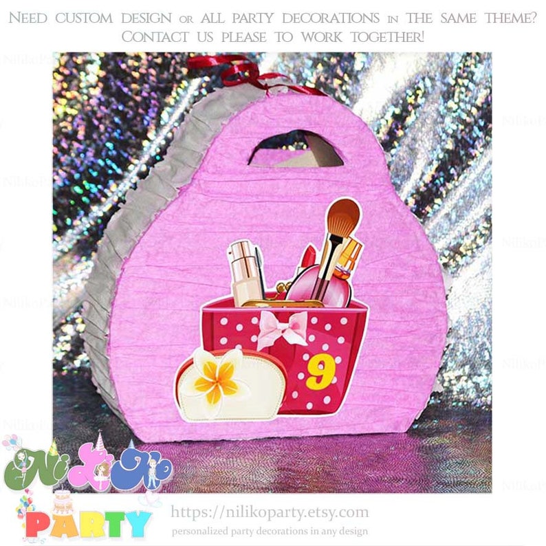 Pinata Purse Bag, Makeup Pinata, Custom Pinata, Pinata Kids Beauty Spa ...