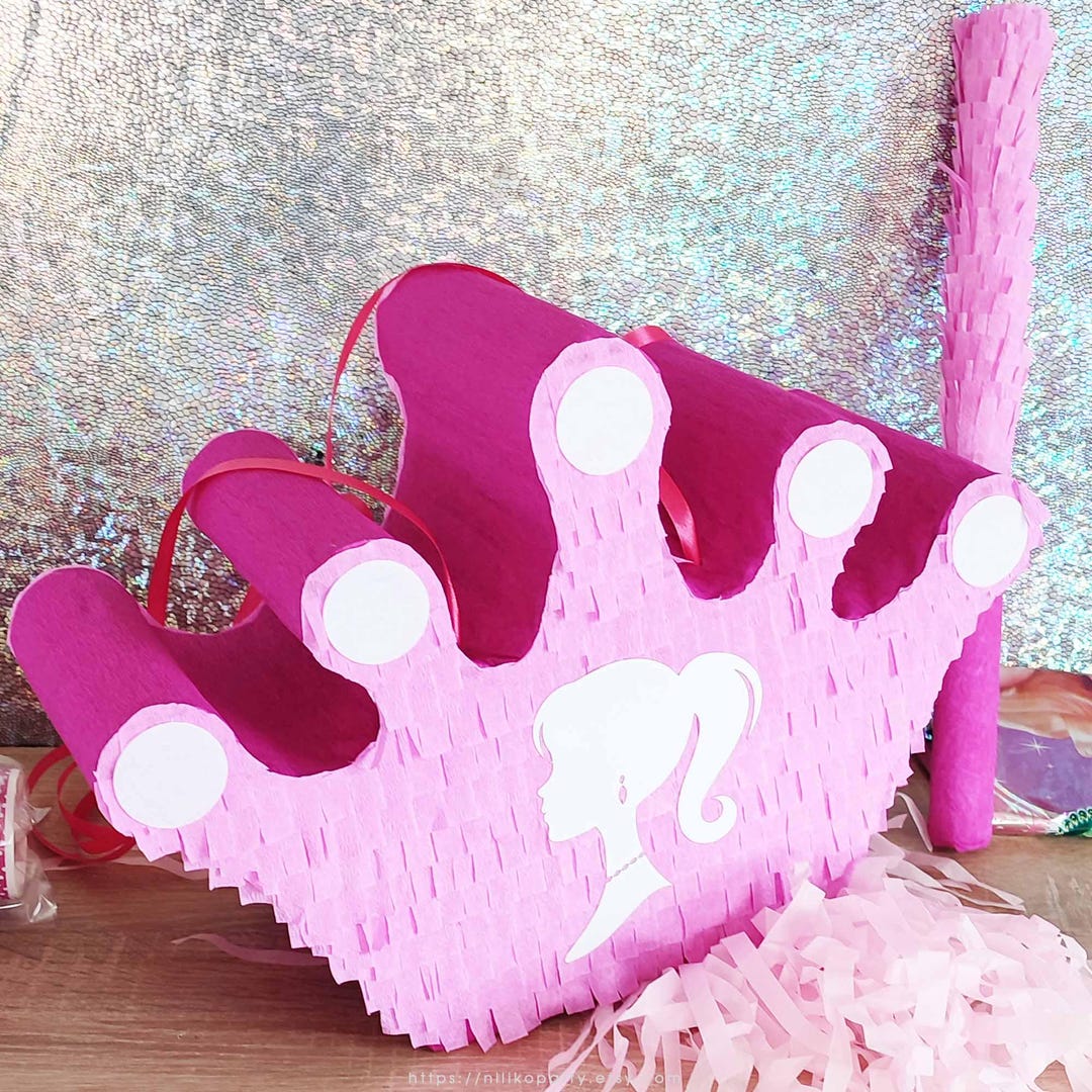 Hot Pink Dolly Crown Pinata: Custom Girl Birthday Party Game - Etsy